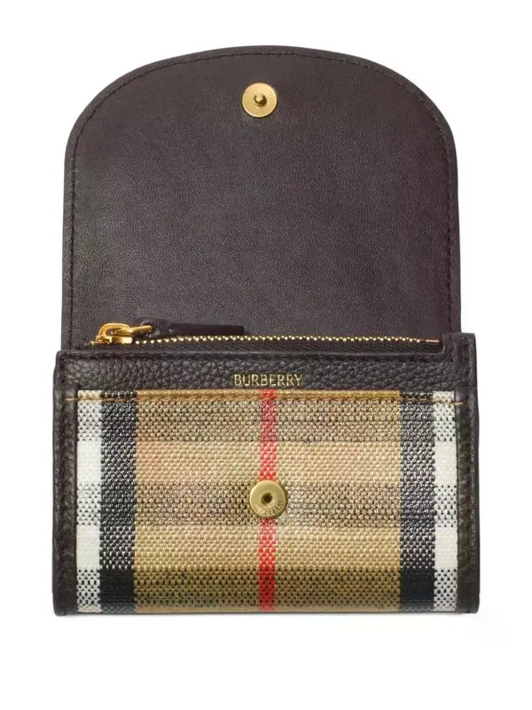 Burberry Highlands Checked Knight Wallet - Neutrals