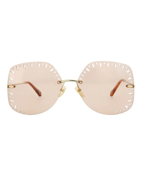 Chloé Yse Square-frame Sunglasses - Gold Gold Orange (ch0111s/30012464/002)