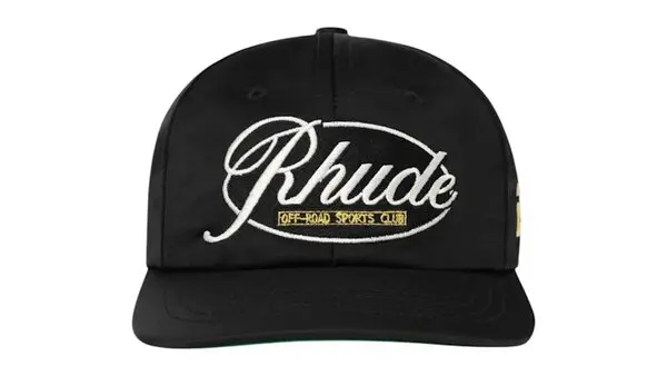 Rhude Sports Club Curved Brim Cap - Black