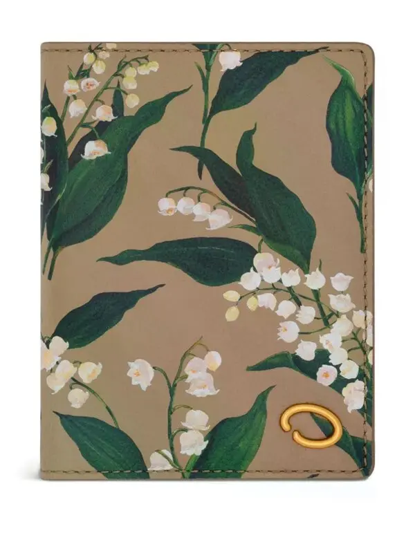 Oscar De La Renta Lily Of The Valley–printed Passport Cover - Neutrals