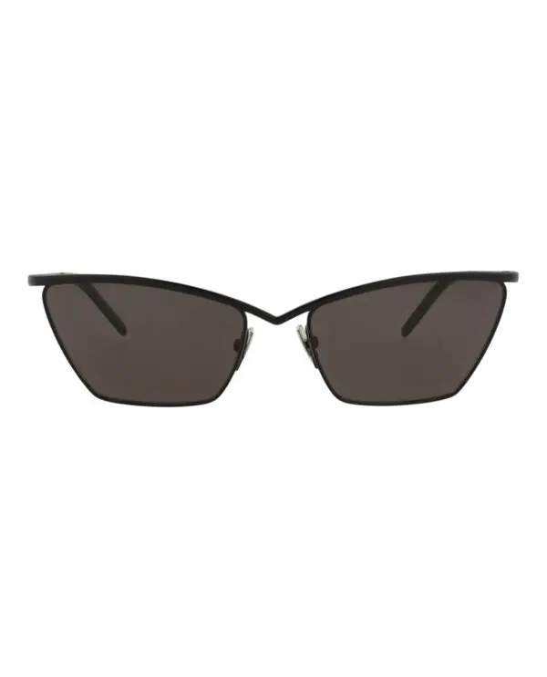 Saint Laurent Cat Eye Sunglasses - Black Black Grey (sl637/30014745/001)