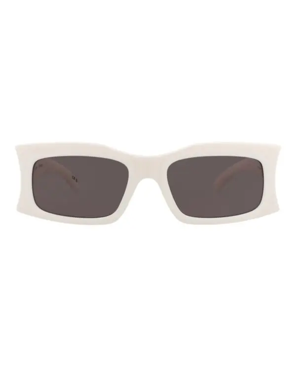 Balenciaga Square Frame Bio Injection Sunglasses - Ivory Ivory Grey (bb0291s/30014550/004)