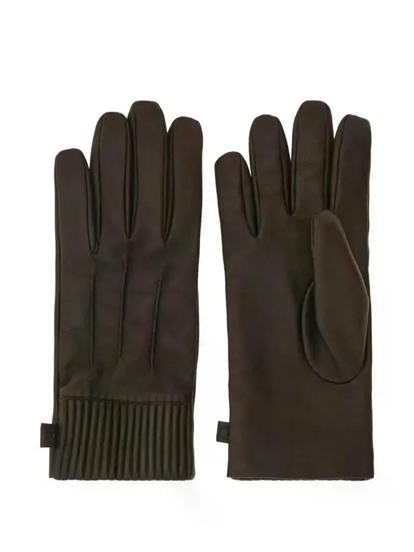 FERRAGAMO Lined Gloves With Topstitching - Brown