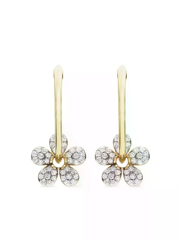 Phillips House 14k Yellow Forget-me-not Diamond Earrings - Gold
