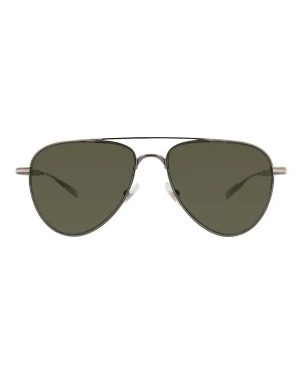 Montblanc Aviator Sunglasses - Ruthenium Ruthenium Green (mb0235s/30013549/002)