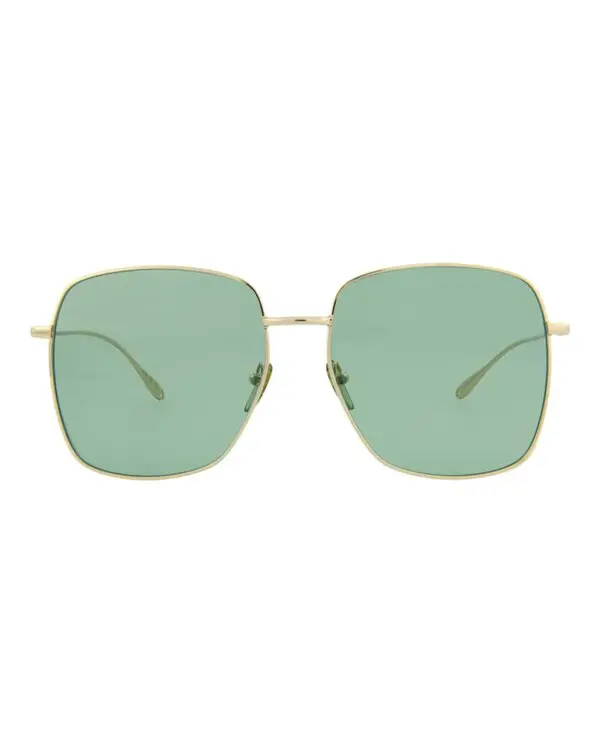 Gucci Square Frame Metal Sunglasses - Gold Gold Green (gg1031s/30011783/008)