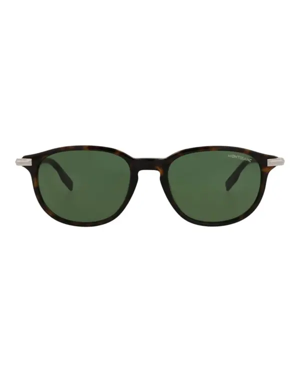 Montblanc Round Frame Recycled Acetate Sunglasses - Havana Havana Green (mb0276s/30014184/002)