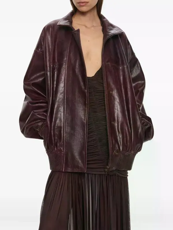 Christopher Esber Leather Bomber Jacket