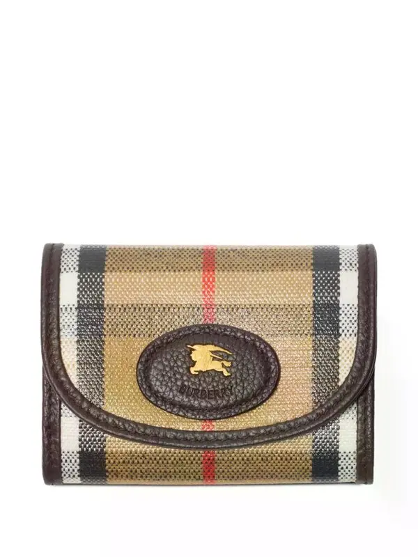 Burberry Highlands Checked Knight Wallet - Neutrals