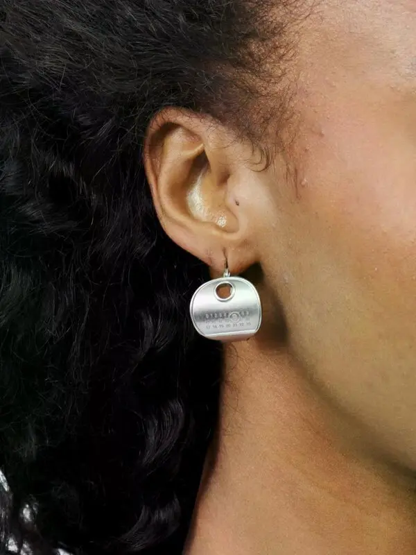 MAISON MARGIELA Numeric-engraved Hoop Earrings
