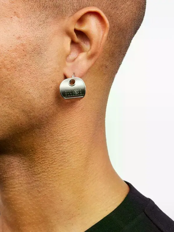 MAISON MARGIELA Numeric-engraved Hoop Earrings