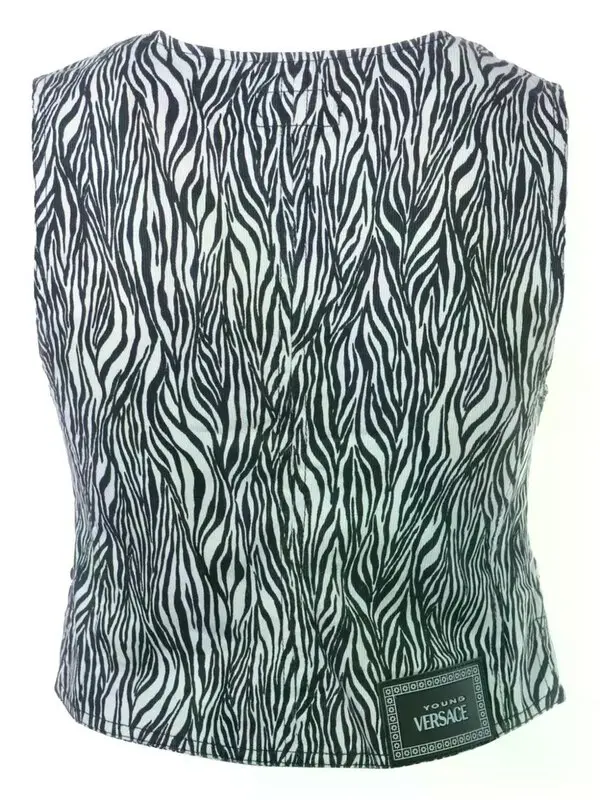 Versace 1980-1990s Zebra Print Vest