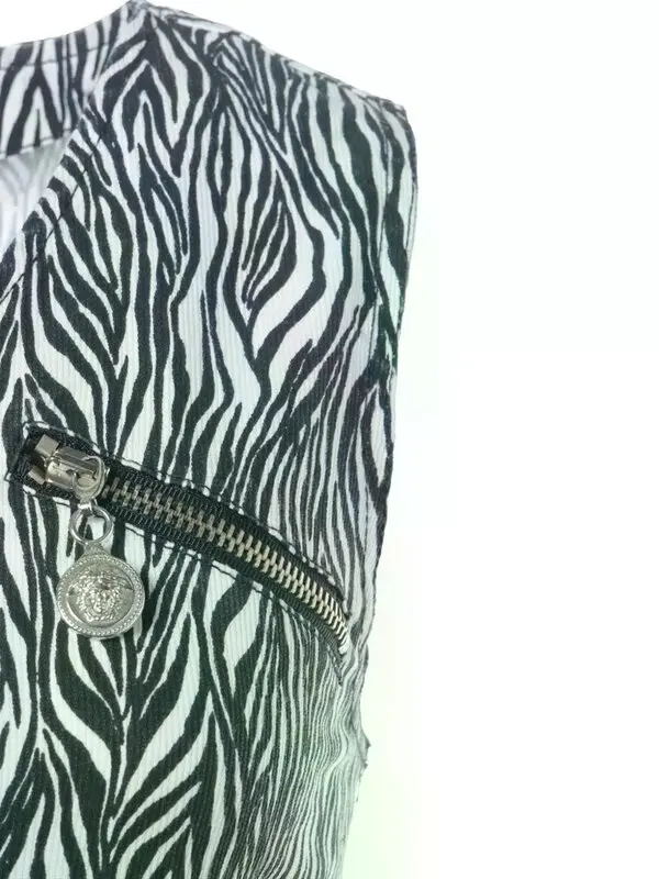 Versace 1980-1990s Zebra Print Vest