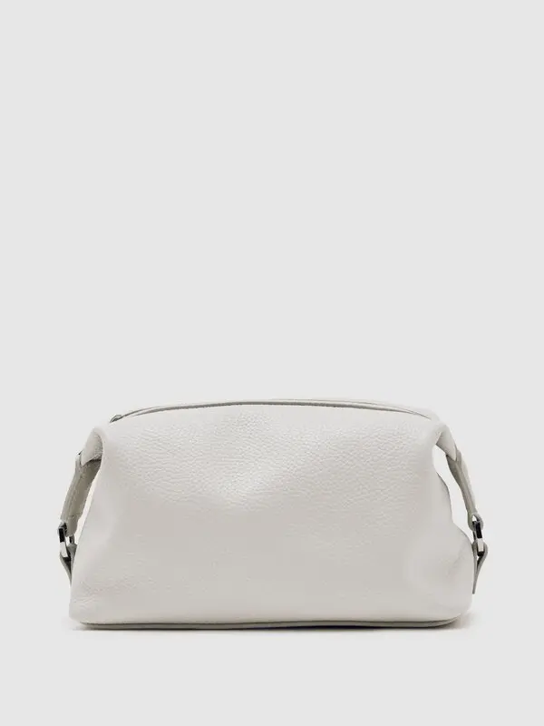 NEXT Piperatelier Leather Washbag - Off White