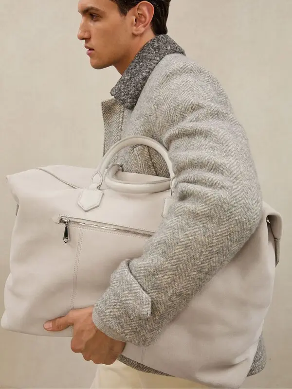 NEXT Parkeratelier Suede Holdall - Off White