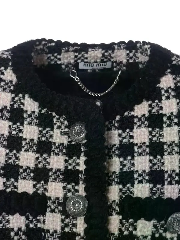 Miu Miu 2019 Tweed Embellished Jacket