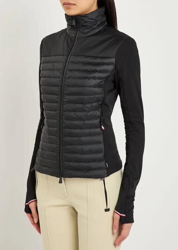 Moncler Quilted Shell And Jersey Jacket