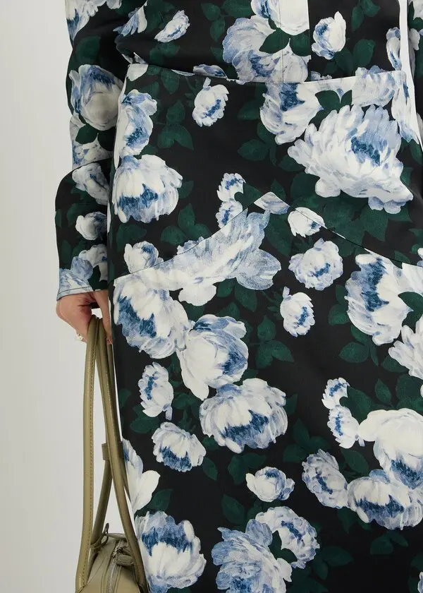 Stella McCartney Floral-print Satin Midi Skirt - Multicoloured 1