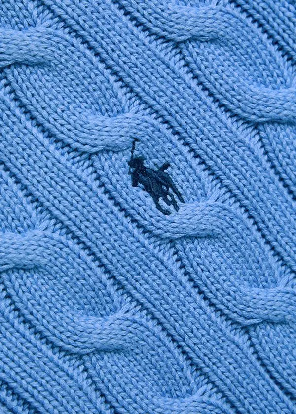 Polo Ralph Lauren Cable-knit Cotton Cardigan - Light Blue