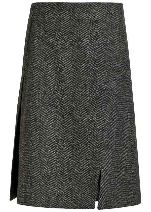 Stella McCartney Herringbone Wool Knee-length Skirt