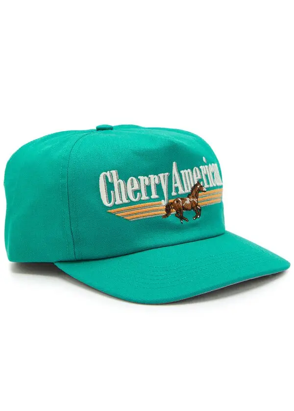 CHERRY LOS ANGELES American Embroidered Woven Cap - Green