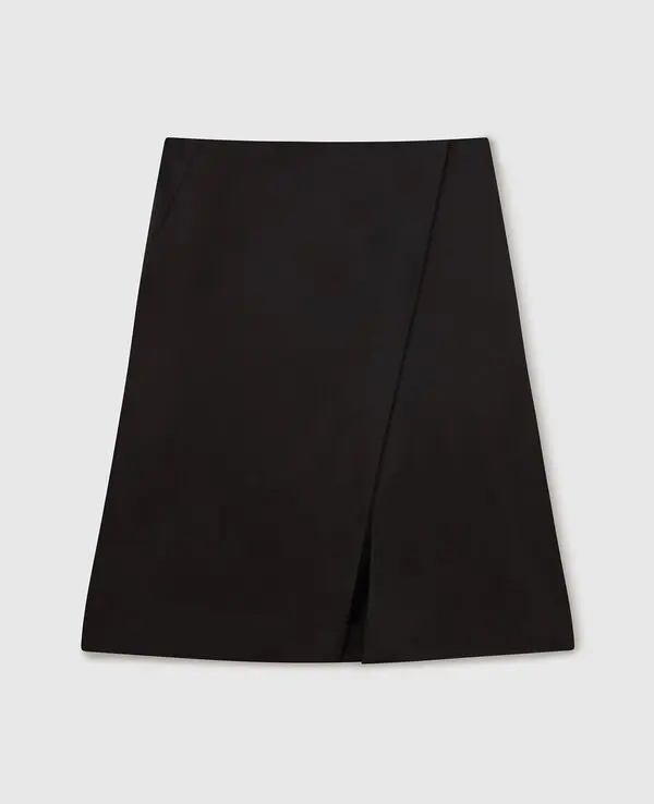 Stella McCartney Tailored Satin Midi Skirt - Black