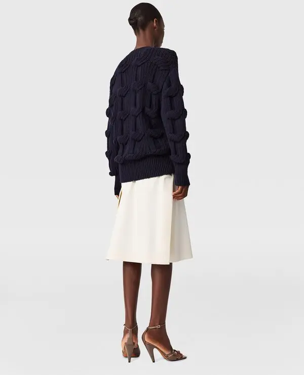 Stella McCartney Tailored Satin Midi Skirt - Cream