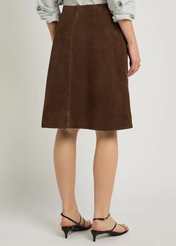 TOTEME Knee-length Suede A-line Skirt