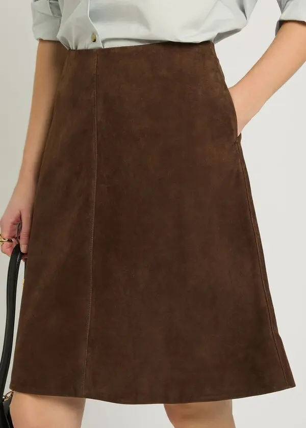 TOTEME Knee-length Suede A-line Skirt
