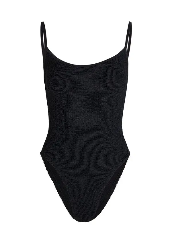 Hunza G Pamela Crinkle Swimsuit - Black