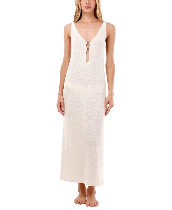 MALAI Reef Ring Textured Maxi Dress - Ivory