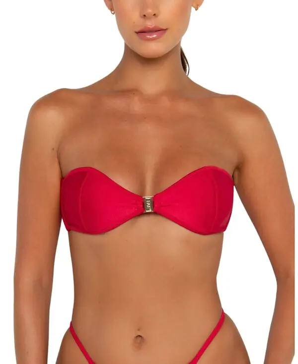 FAE Tallara Bandeau Bikini Top - Hibiscus