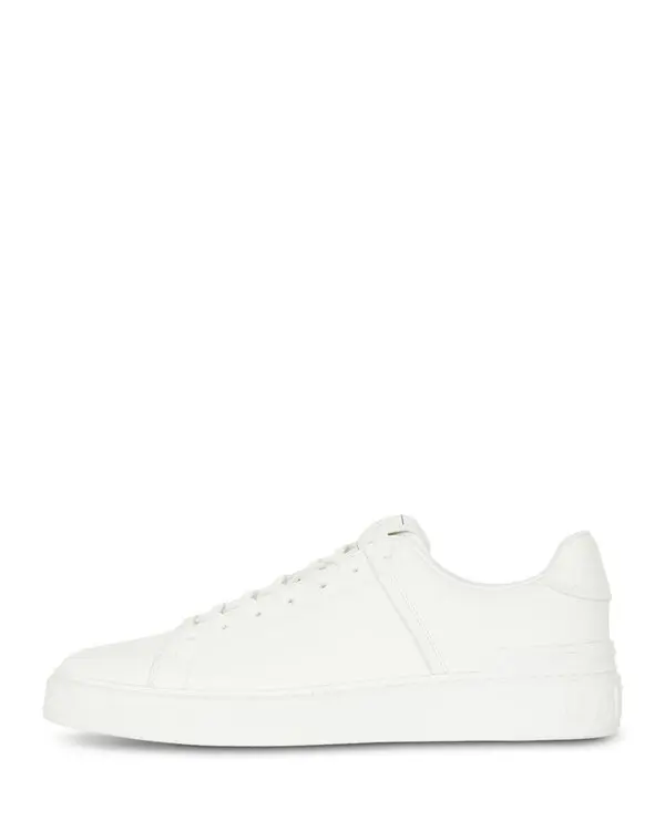 Balmain B-court Leather Sneakers - White