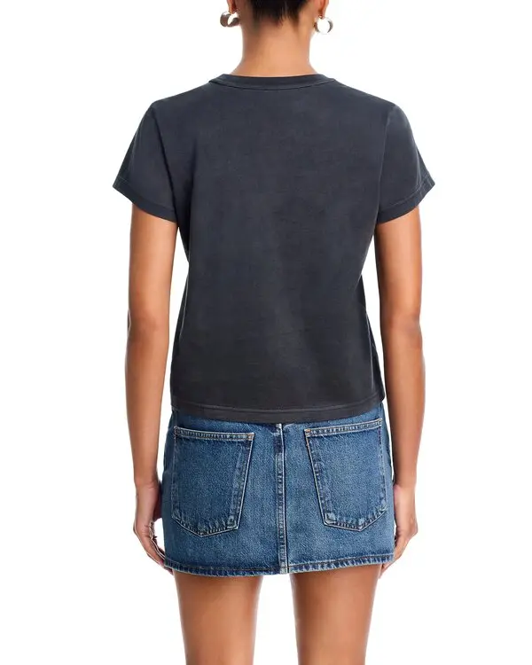 Alexander Wang Shrunken Embellished Logo Tee