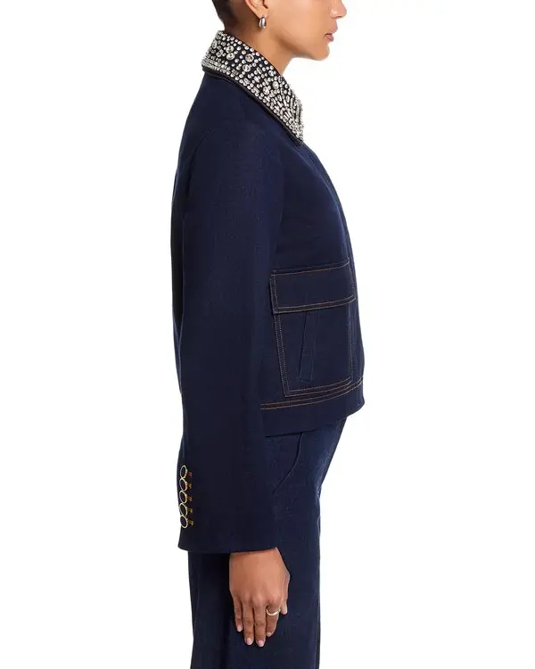 Veronica Beard Embellished Jacket - Midnight Wash