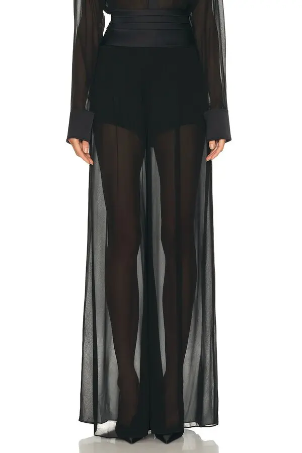 SANS FAFF Tuxedo Palazzo Pant - Black