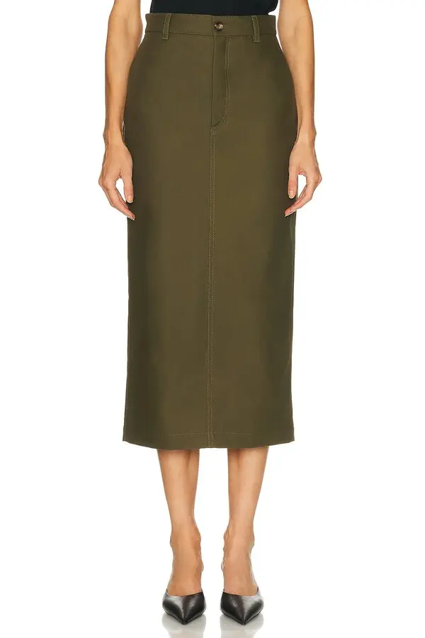 Wardrobe.NYC Drill Midi Skirt
