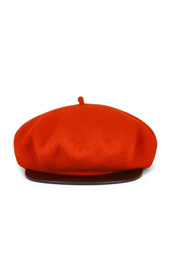 Valentino Garavani Vlogo Signature Beret - Rosso  Nero  & Oro