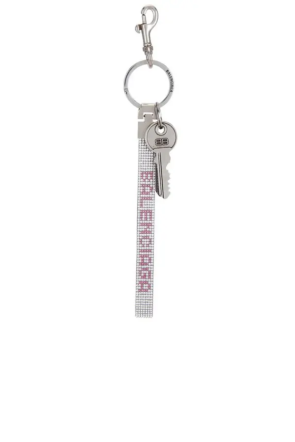 Balenciaga Charm Balen Strass Keychain