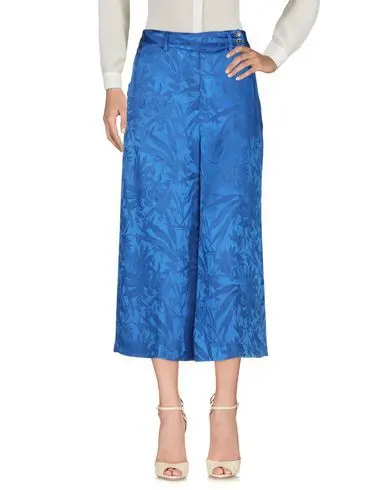 PT TORINO Floral Jacquard Wide-leg Cropped Pants