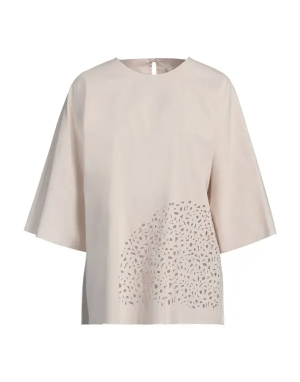 Liviana Conti Poplin Top With Laser-cut Detail