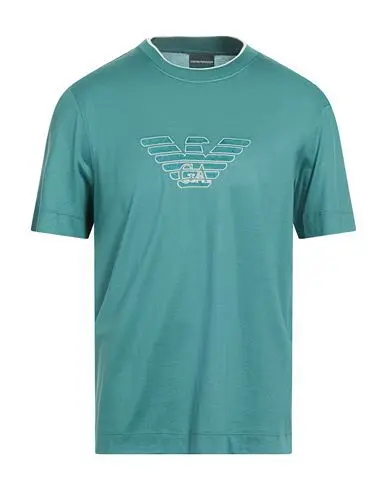 Emporio Armani T-shirt Deep Teal Size Lyocell, Cotton - Green