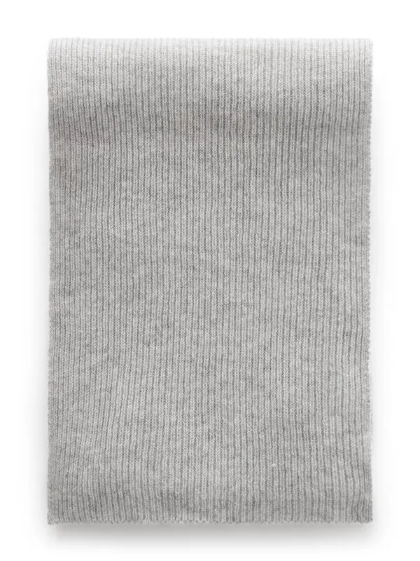 William Lockie Ribbed Cashmere Scarf - Gray