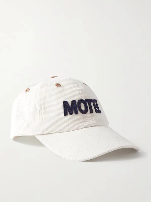 DRAKE'S Motel Appliquéd Baseball Cap - Neutrals