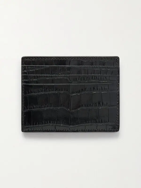 TOM FORD Croc-effect Leather Cardholder
