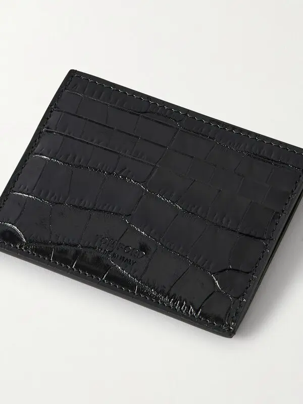 TOM FORD Croc-effect Leather Cardholder