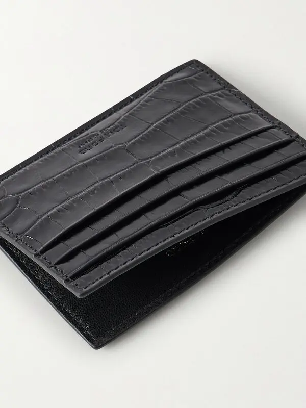 TOM FORD Croc-effect Leather Cardholder