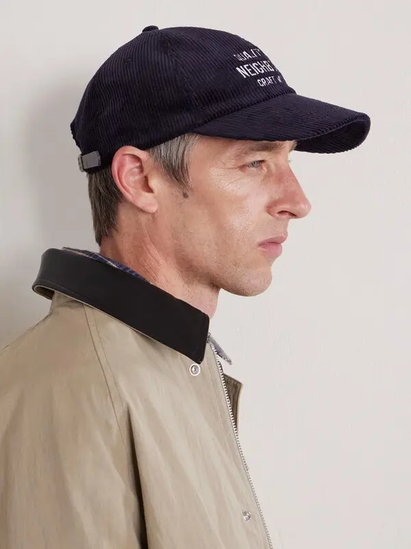 NEIGHBORHOOD Logo-embroidered Cotton-corduroy Baseball Cap