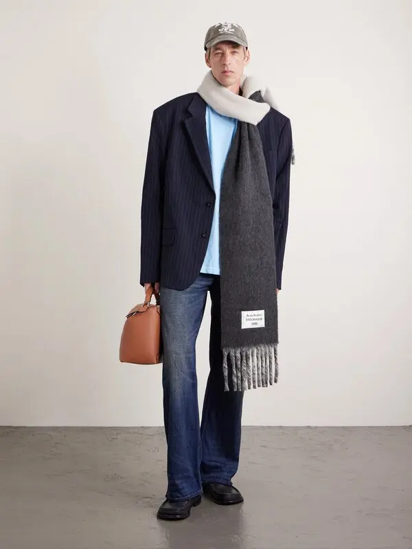 Acne Studios Volly Heavy Fringed Alpaca-blend Scarf