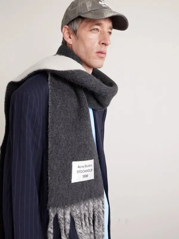 Acne Studios Volly Heavy Fringed Alpaca-blend Scarf